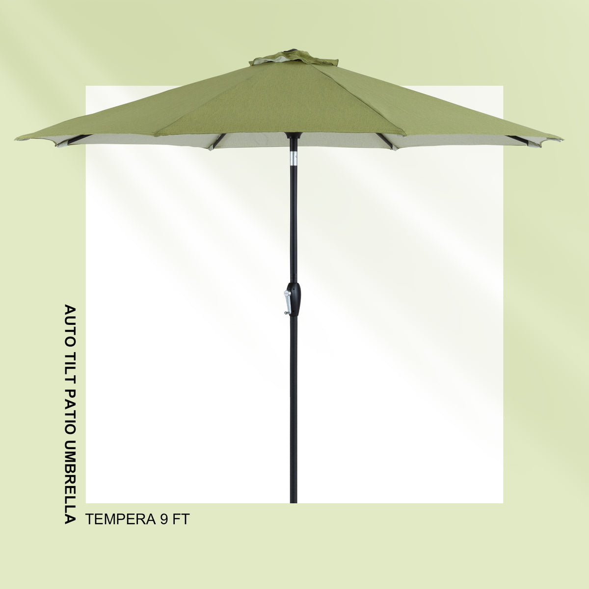 Tempera 9Ft Auto Tilt Flora Patio Umbrella Grass – Tempera Patio